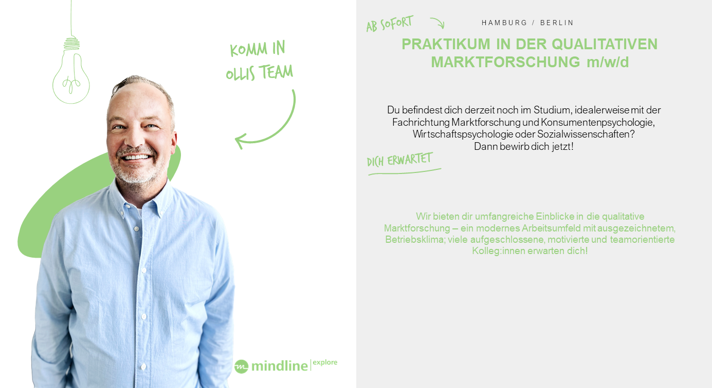 Karriere - mindline - Marktforschung aus Hamburg